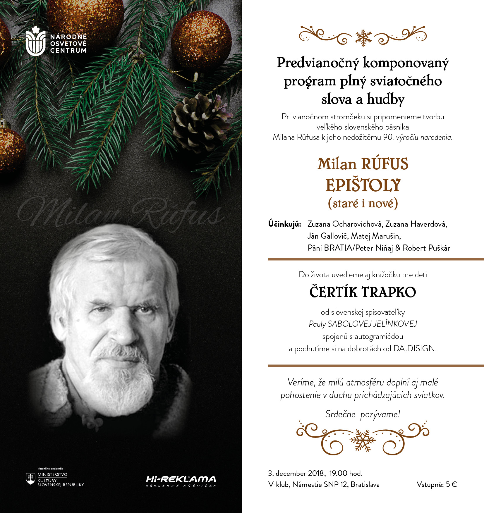 MILAN RÚFUS: EPIŠTOLY STARÉ I NOVÉ - V-klub